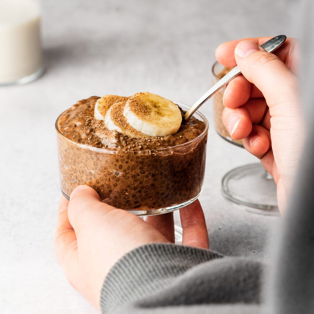 Chocolate Banana Chia Pudding - Liv Vegan Strong
