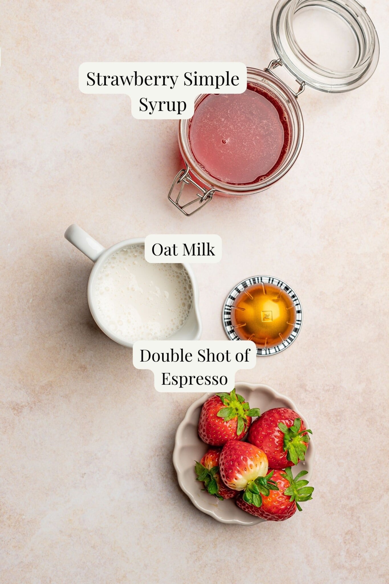 Strawberry Latte with Oat Milk - Liv Vegan Strong