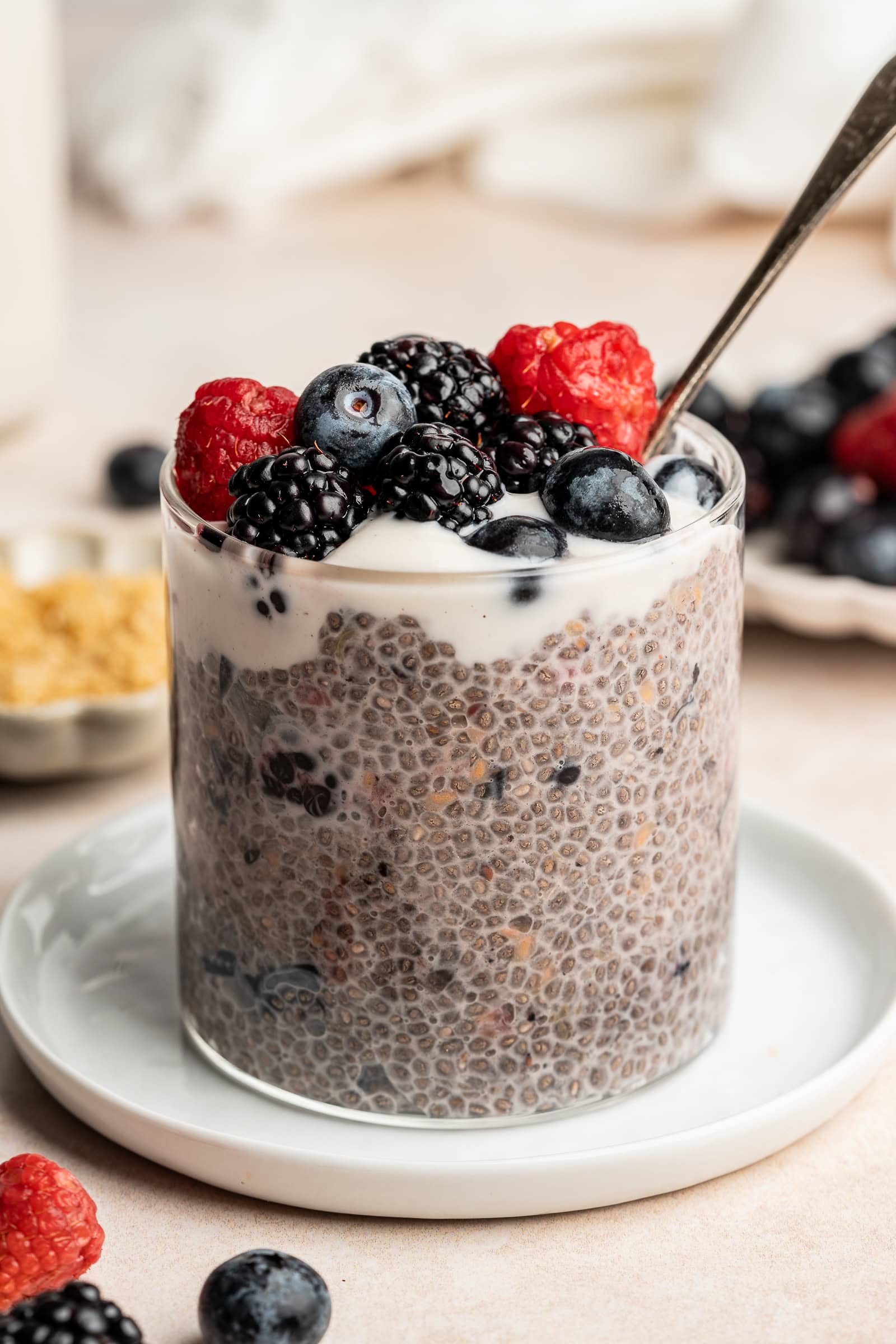 Berry Chia Pudding - Liv Vegan Strong