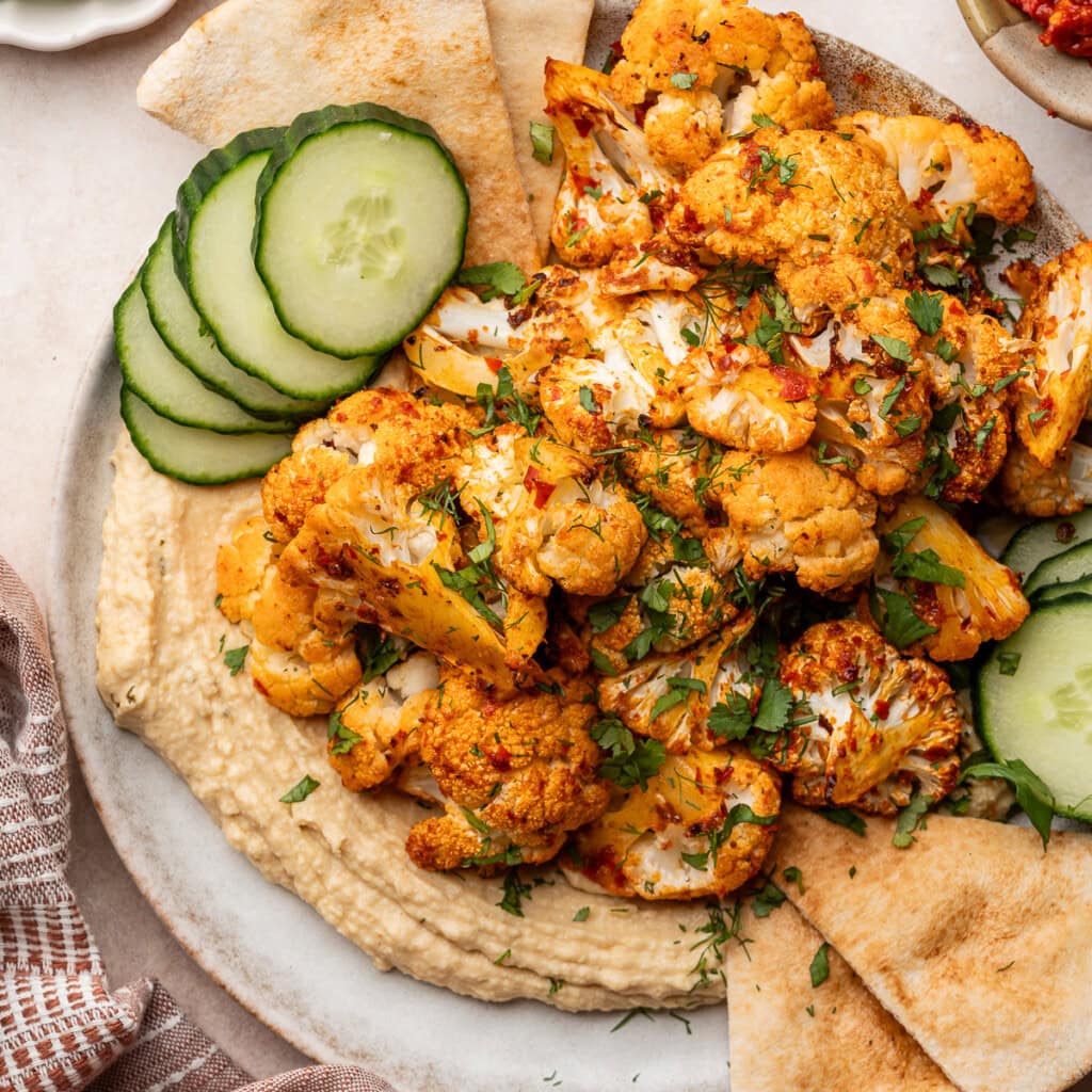 Harissa Roasted Cauliflower - Liv Vegan Strong