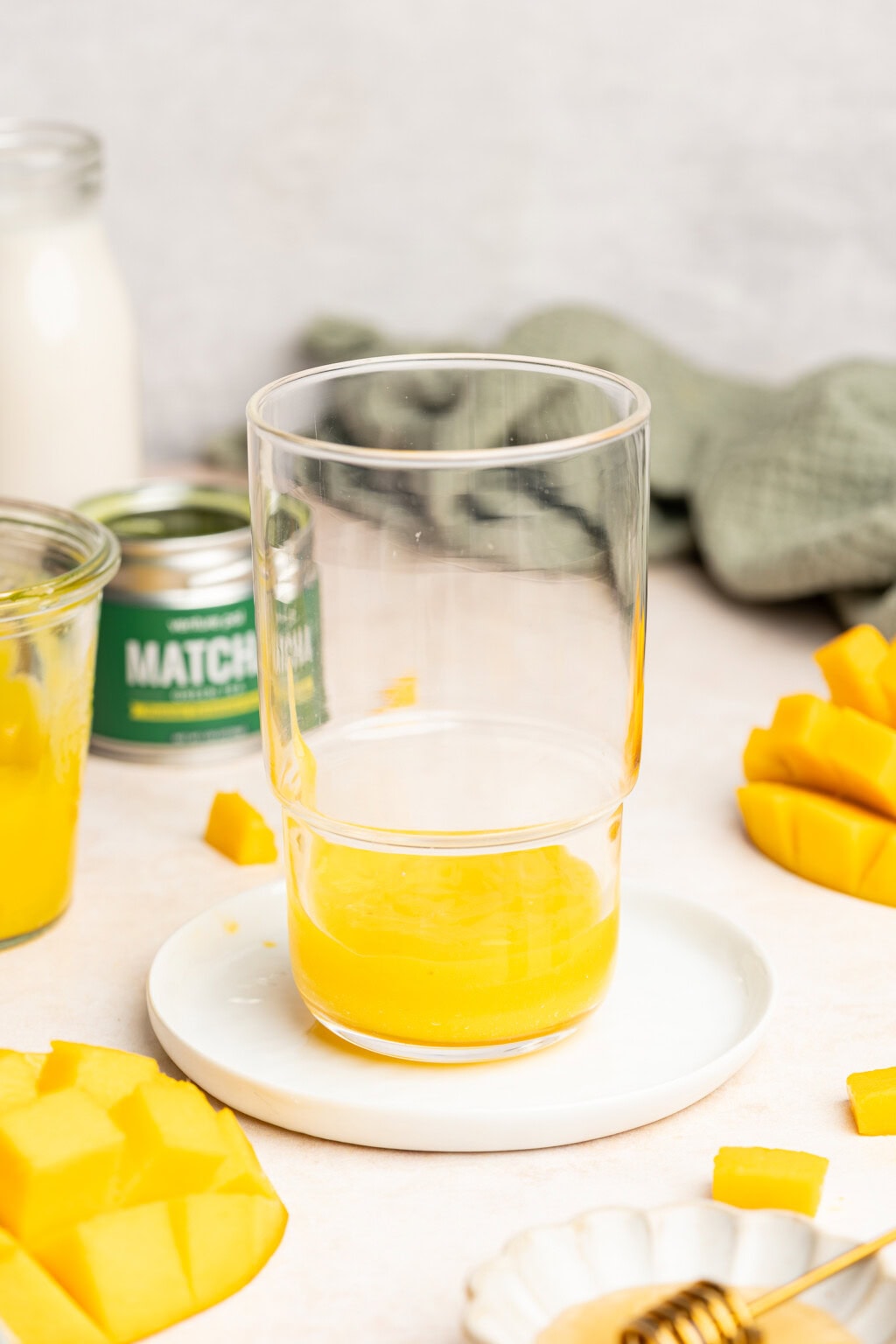 Easy Iced Mango Matcha Latte - Liv Vegan Strong